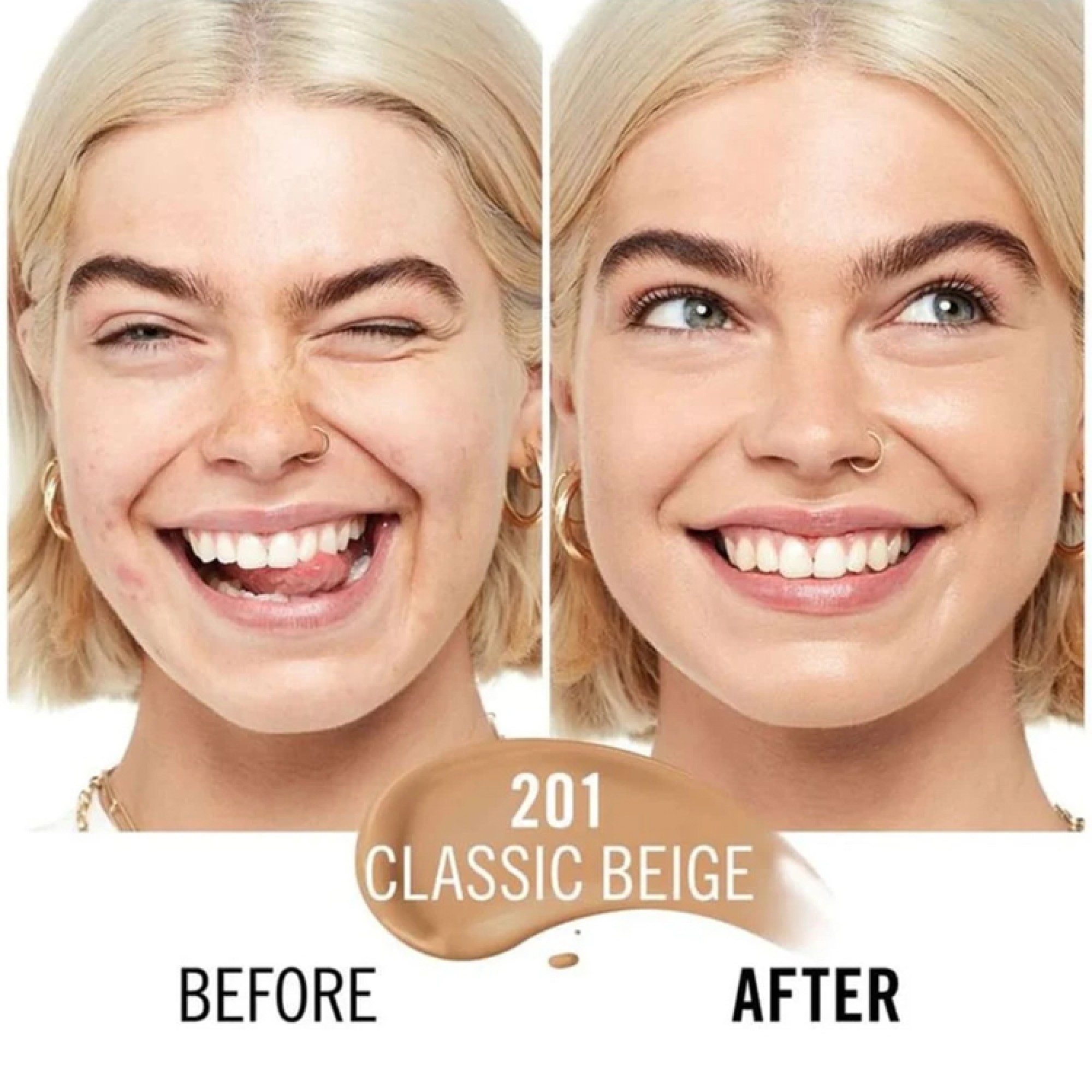 Rimmel London Kind & Free Skin Tint Foundation 201 Classic Beige - 30 Ml