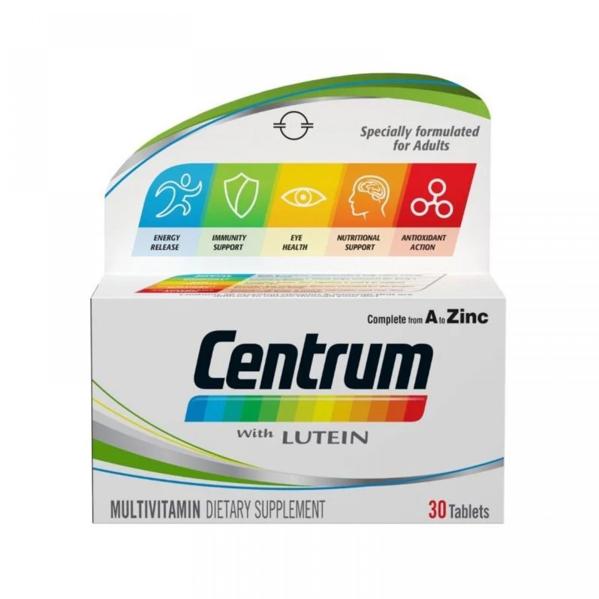 Centrum with Lutein Multivitamin Dietary Supplement, 30 Tablets