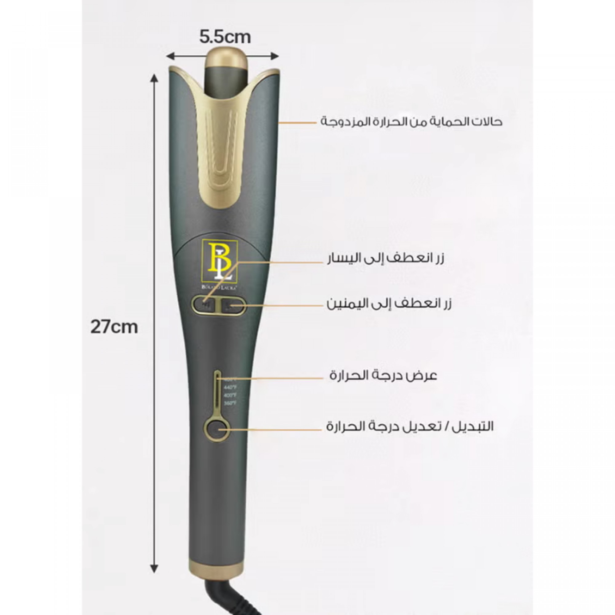 Hair curling and curling device - black from Bolandlaura