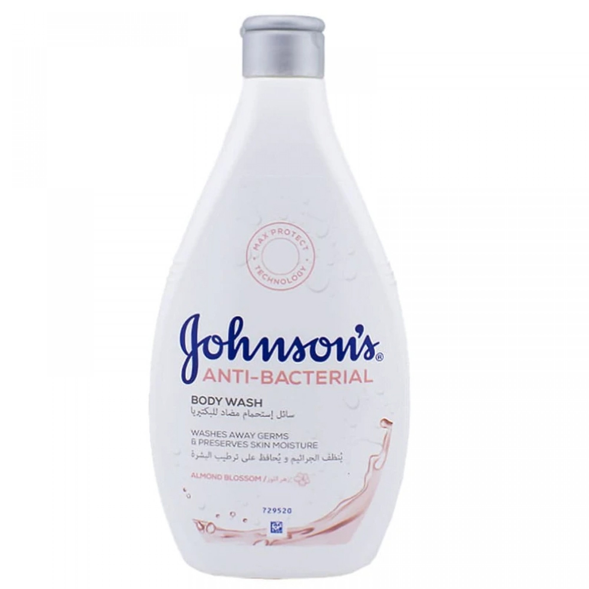 Johnson's Anti-Bacterial Body Wash with Almond Blossom - 400 ml