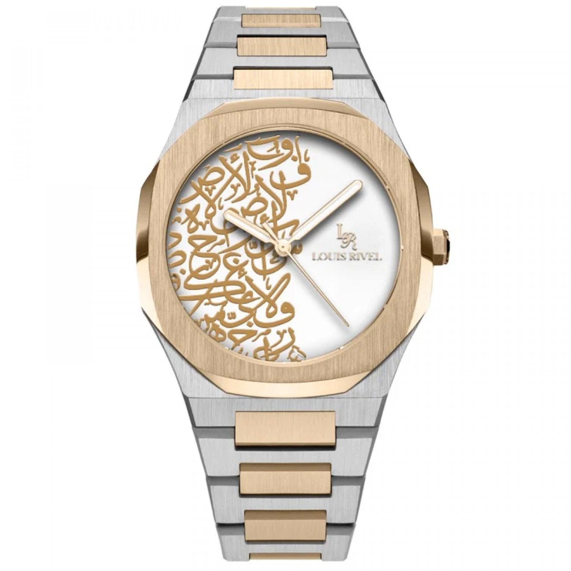 Louis Revial men's watch 1035, two-tone copper, white dial