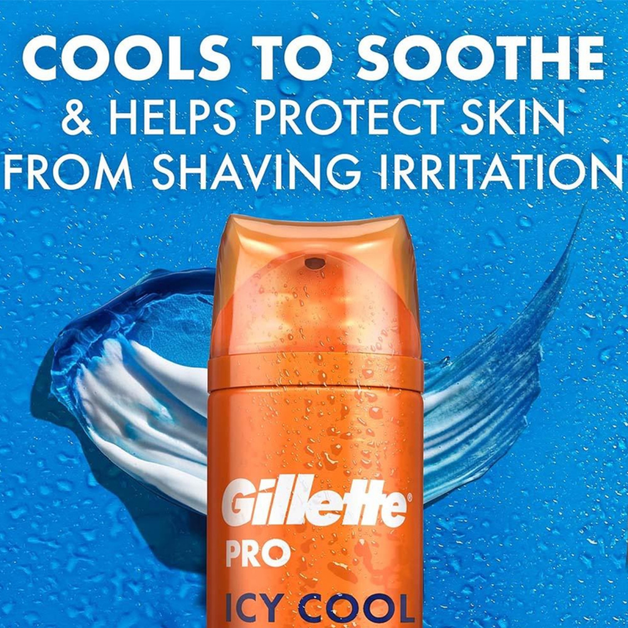 Gillette Pro Icy Cool Menthol Shaving Gel for Sensitive Skin 200 ML