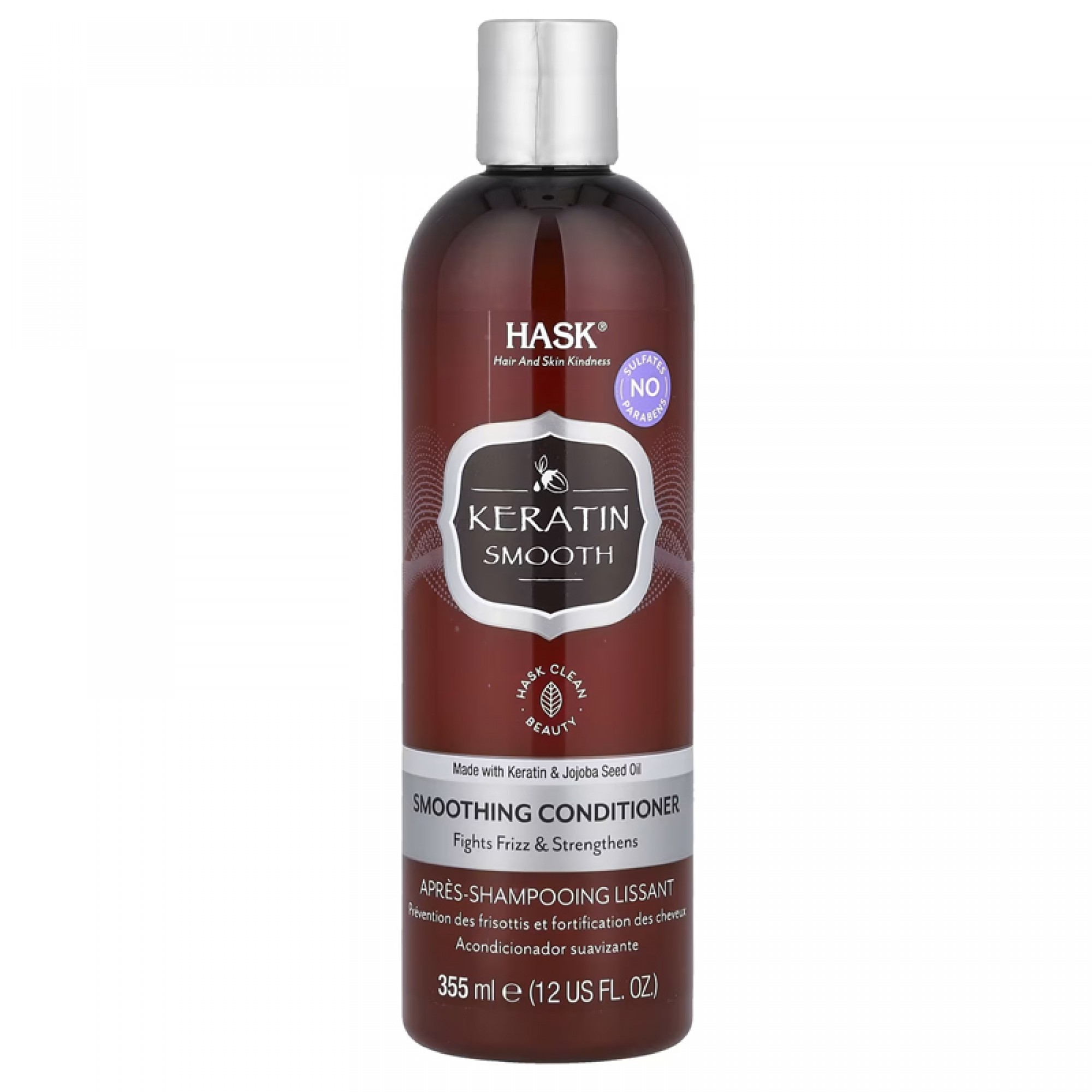 Hask Beauty, Keratin Smooth, Smoothing Conditioner, 12 fl oz (355 ml)