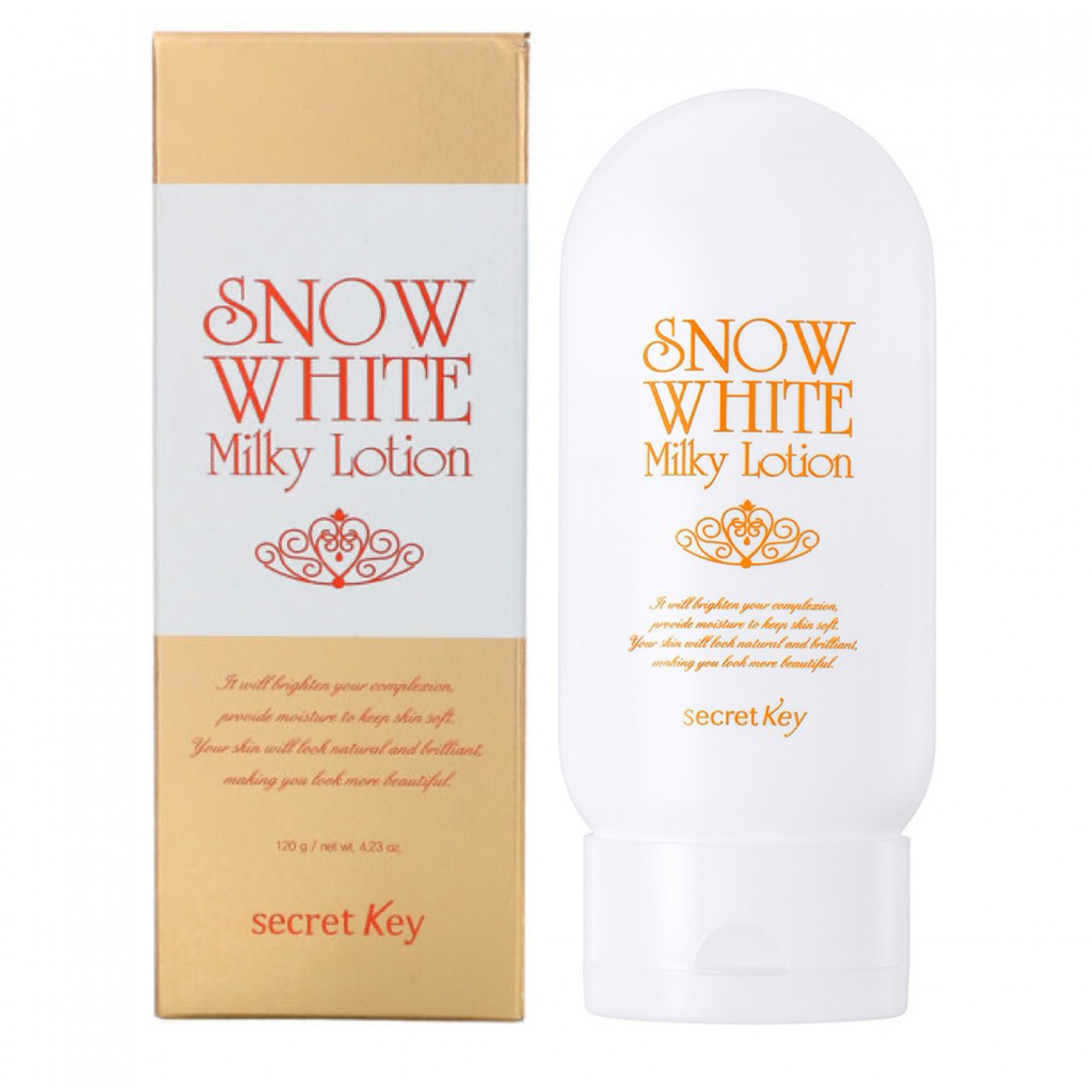 Snow White Lotion with Milk, Skin Lightening from Secret K, 120 grams