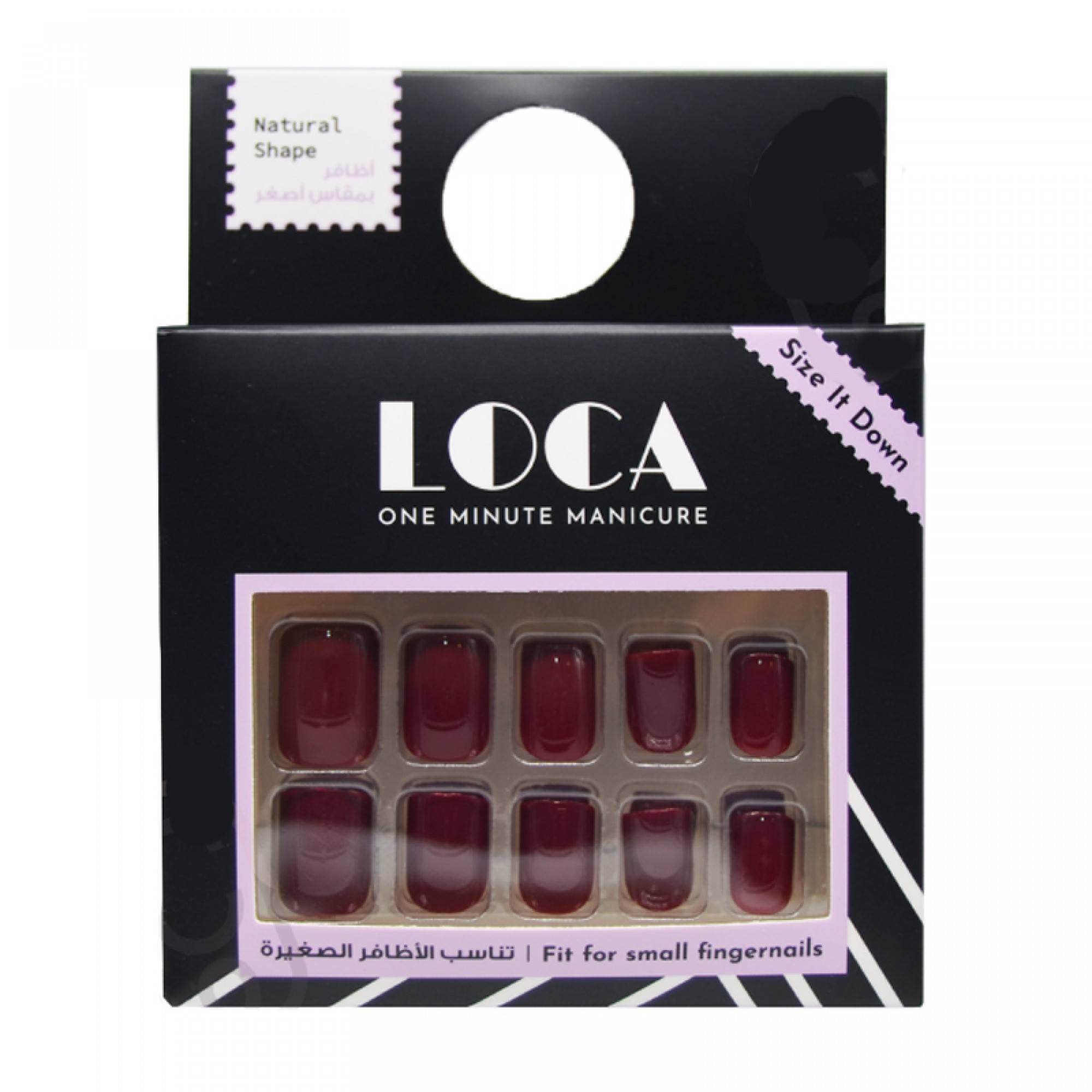Loca Small Nails #N3 Natural Shape Brown Color