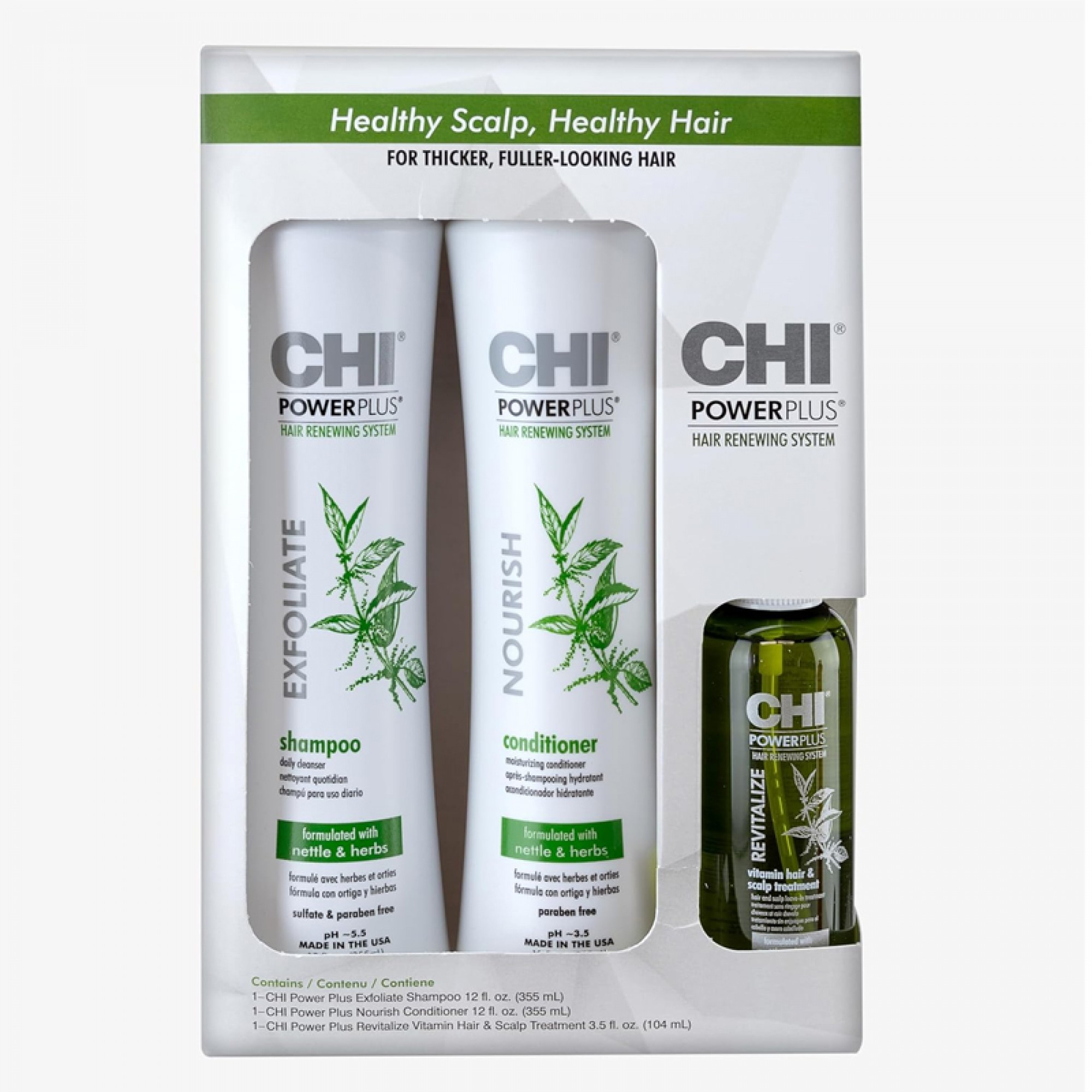 CHI Shampoo Conditioner & Serum Powerplus Trio Kit