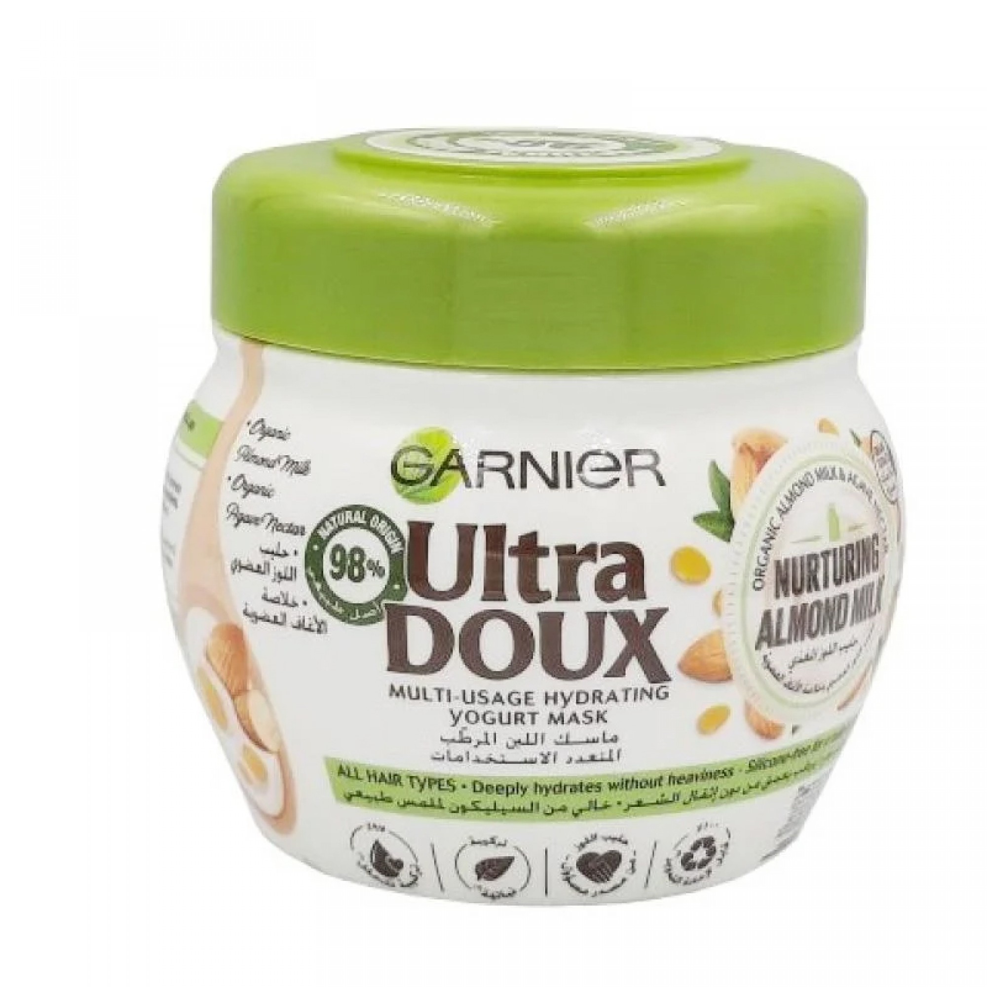 Garnier Ultra Doux Almond Milk Intense Hydration Yogurt Mask, 300Ml