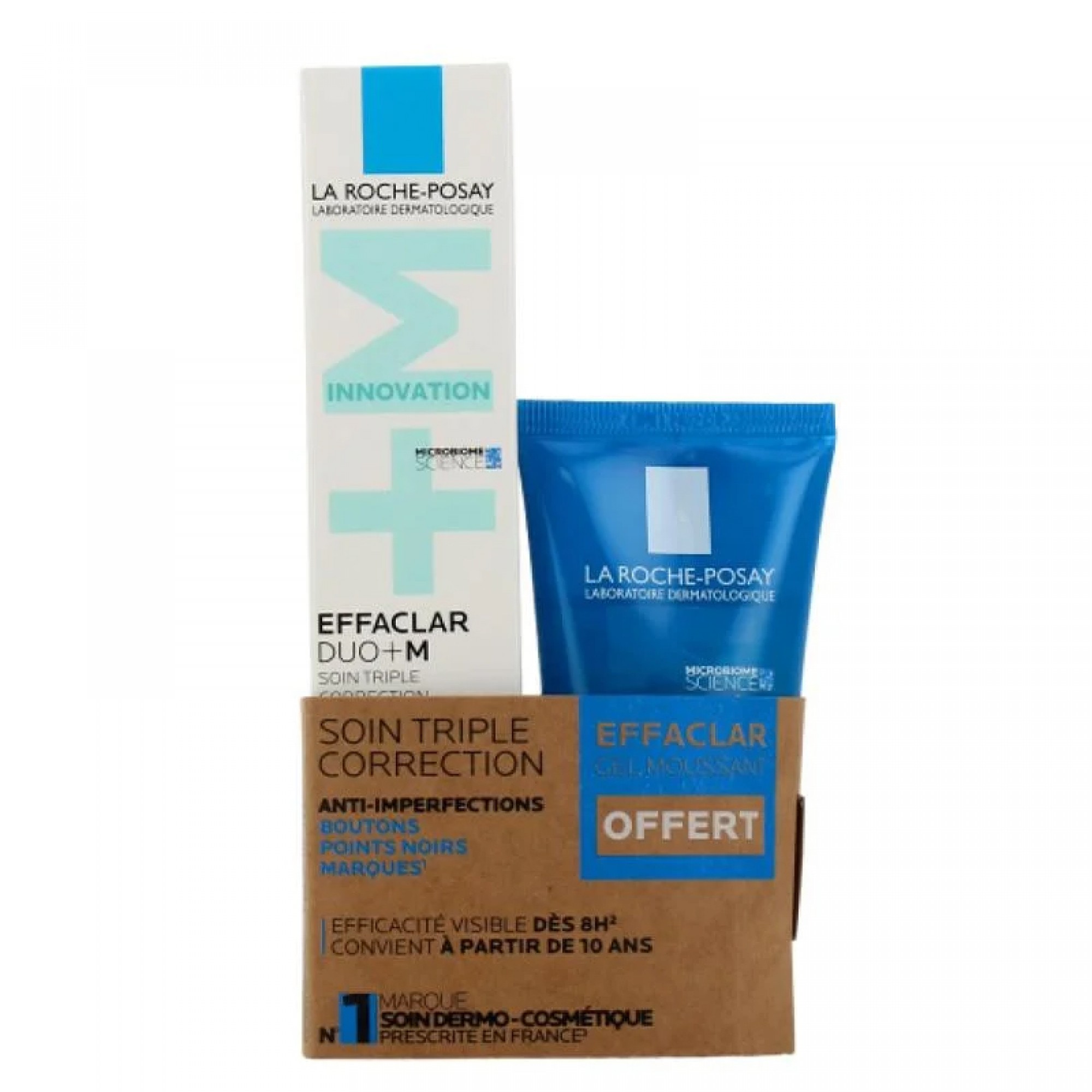 La Roche-Posay - Effaclar Duo Plus M 40ml Moisturizer and Corrector + 50ml Foaming Cleanser Gel
