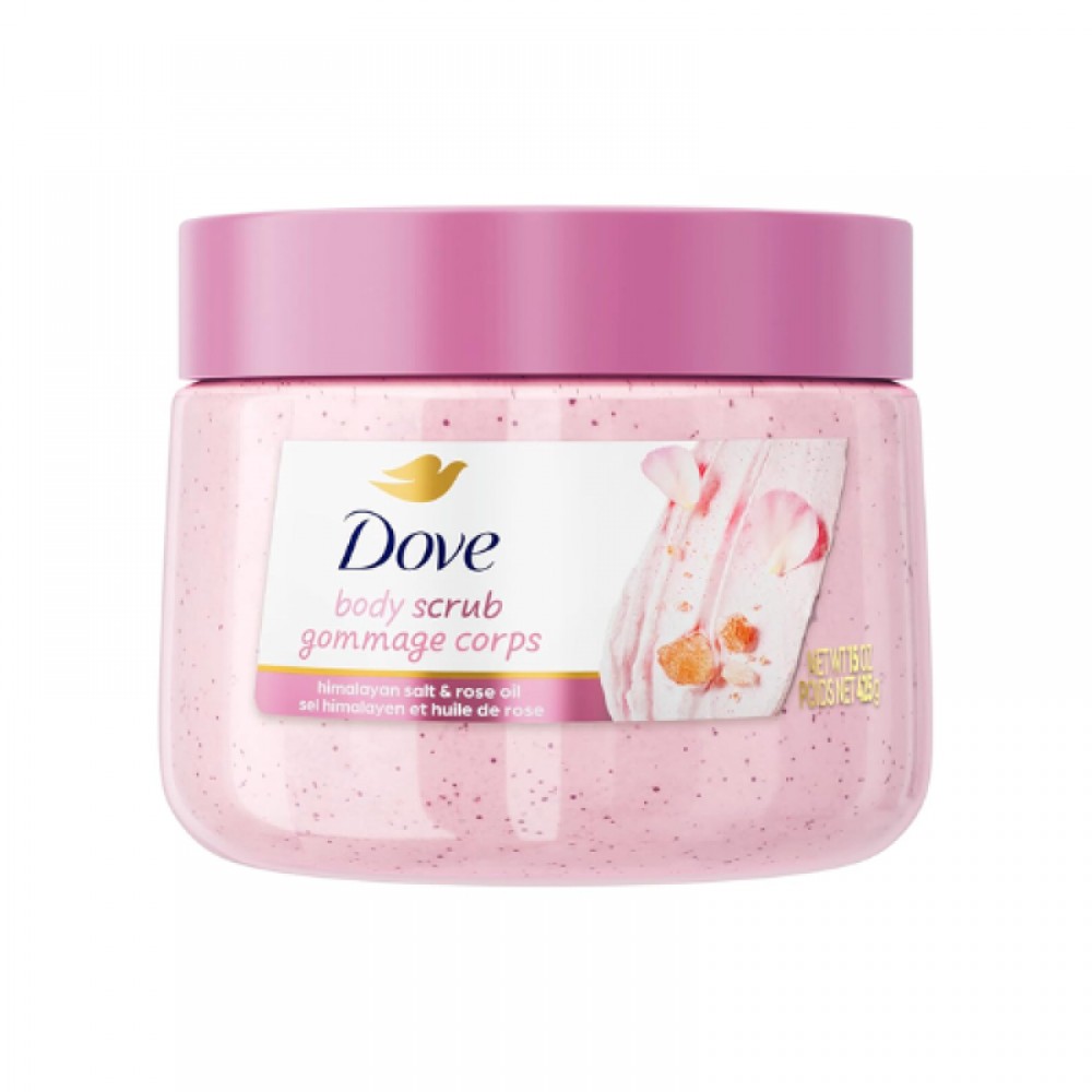 Dove Body Scrub with Himalayan Salt & Rose Oil (425g)