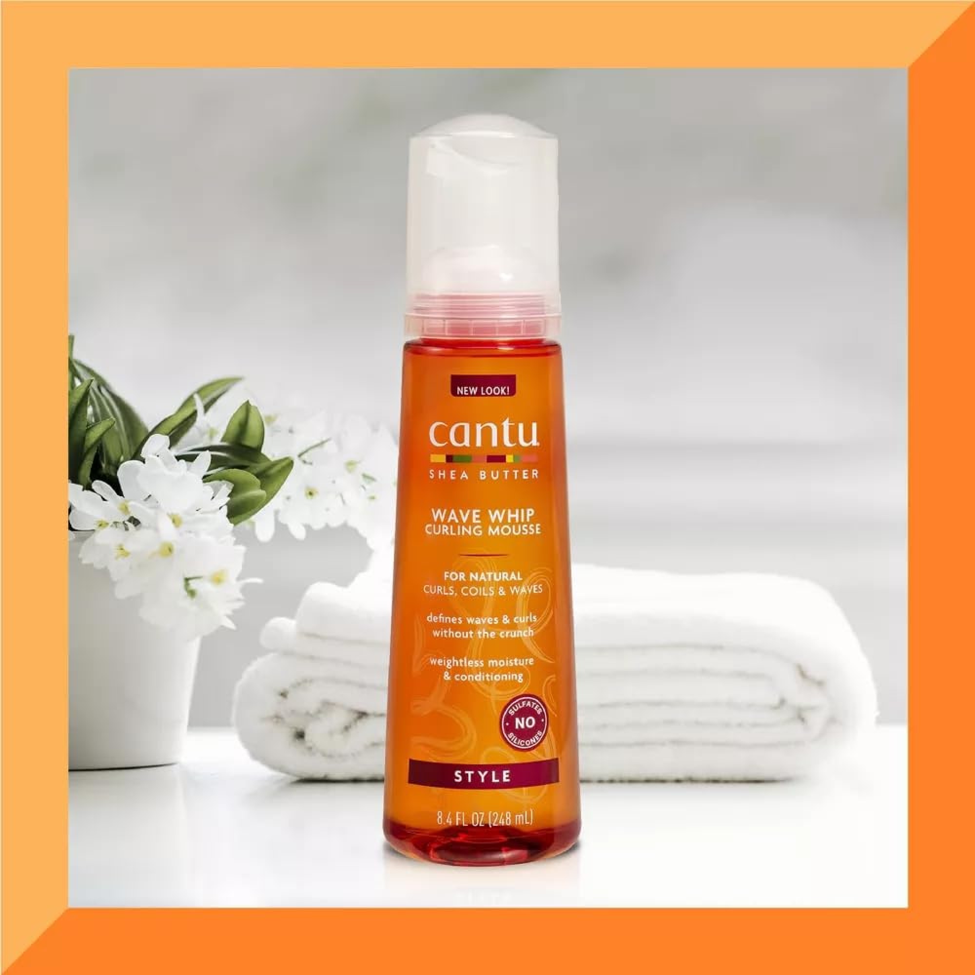 Cantu hair mousse with shea butter for curls 248ml