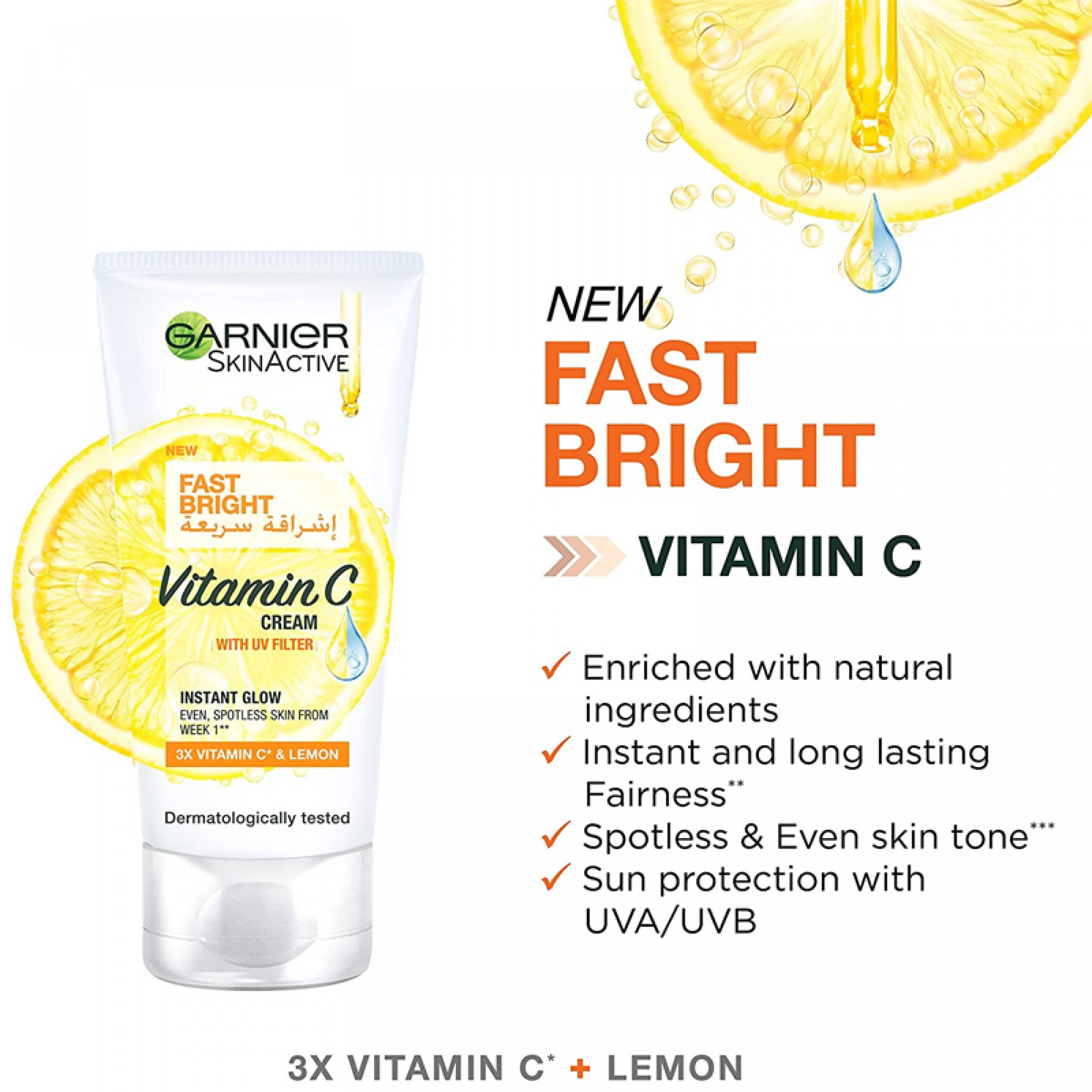 Garnier Light & Radiant Skin Whitening Facial Wash 100ml