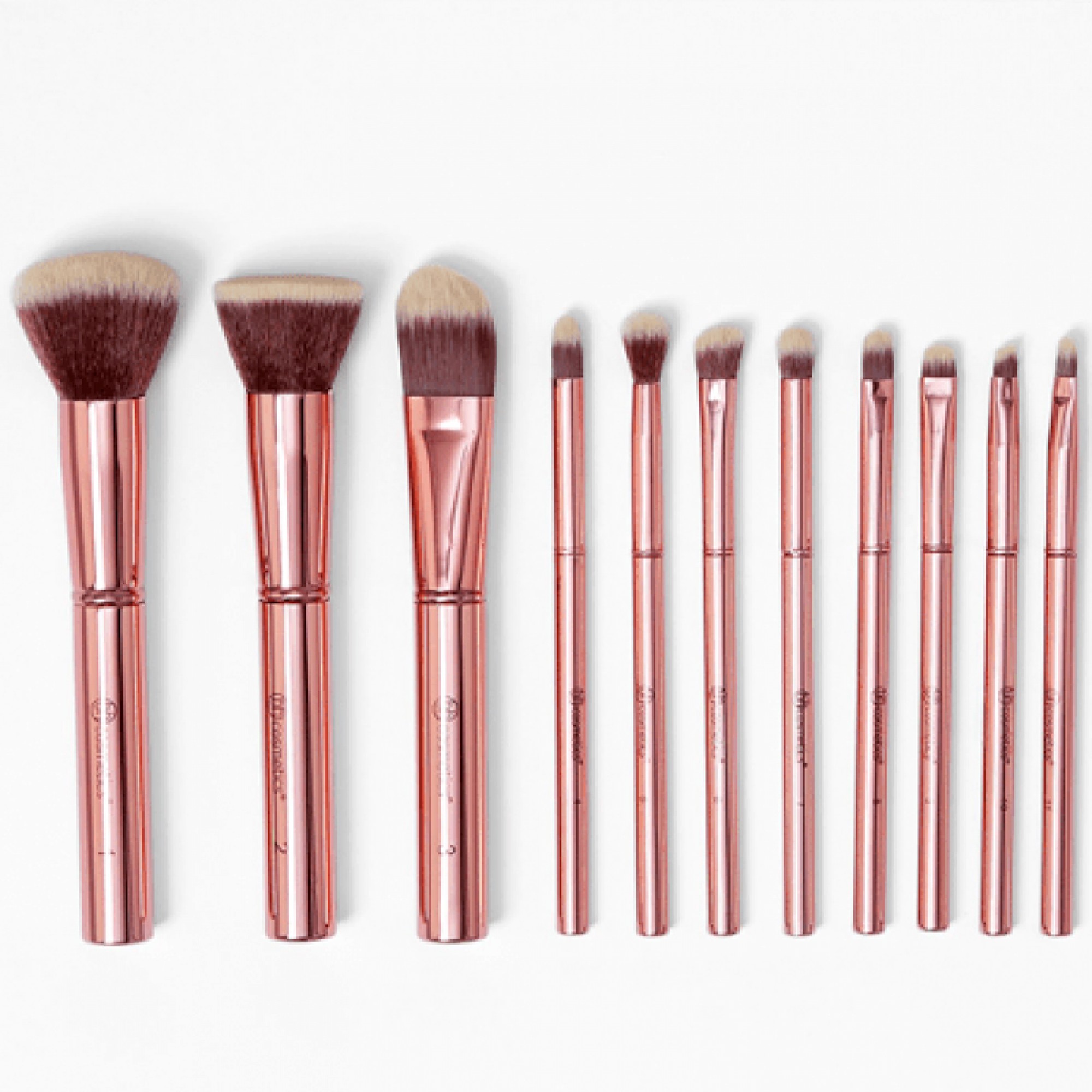 BH Cosmetics Metal Rose Brush Set - 11 Piece