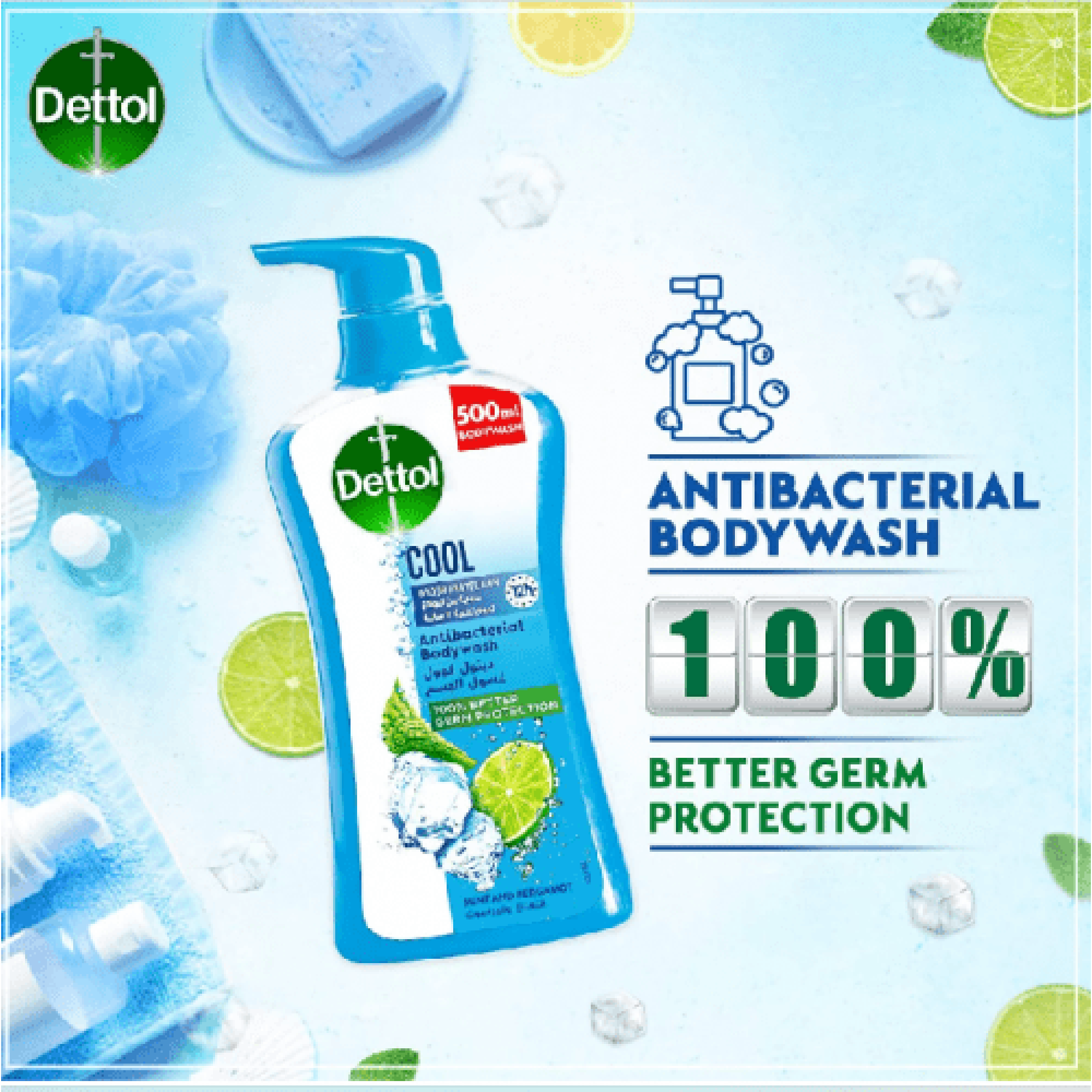 Dettol Cool Mint & Menthol Body Wash - 500ml