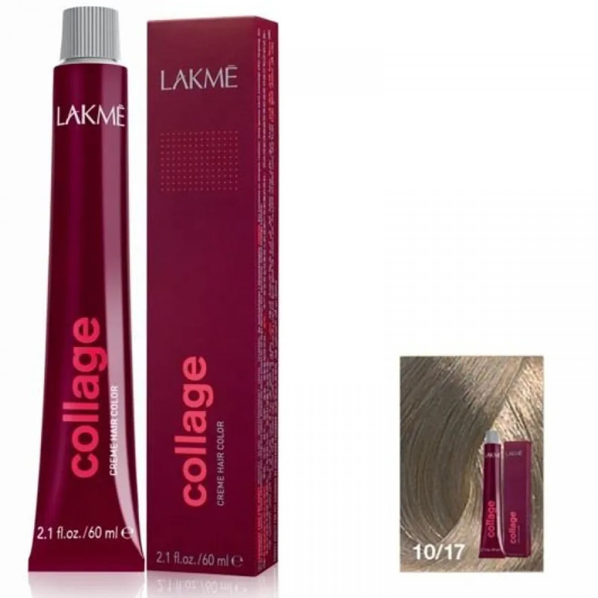 Lakme Collage Permanent Hair Dye for Unisex 10/17 Blue Ash Platinum Blonde