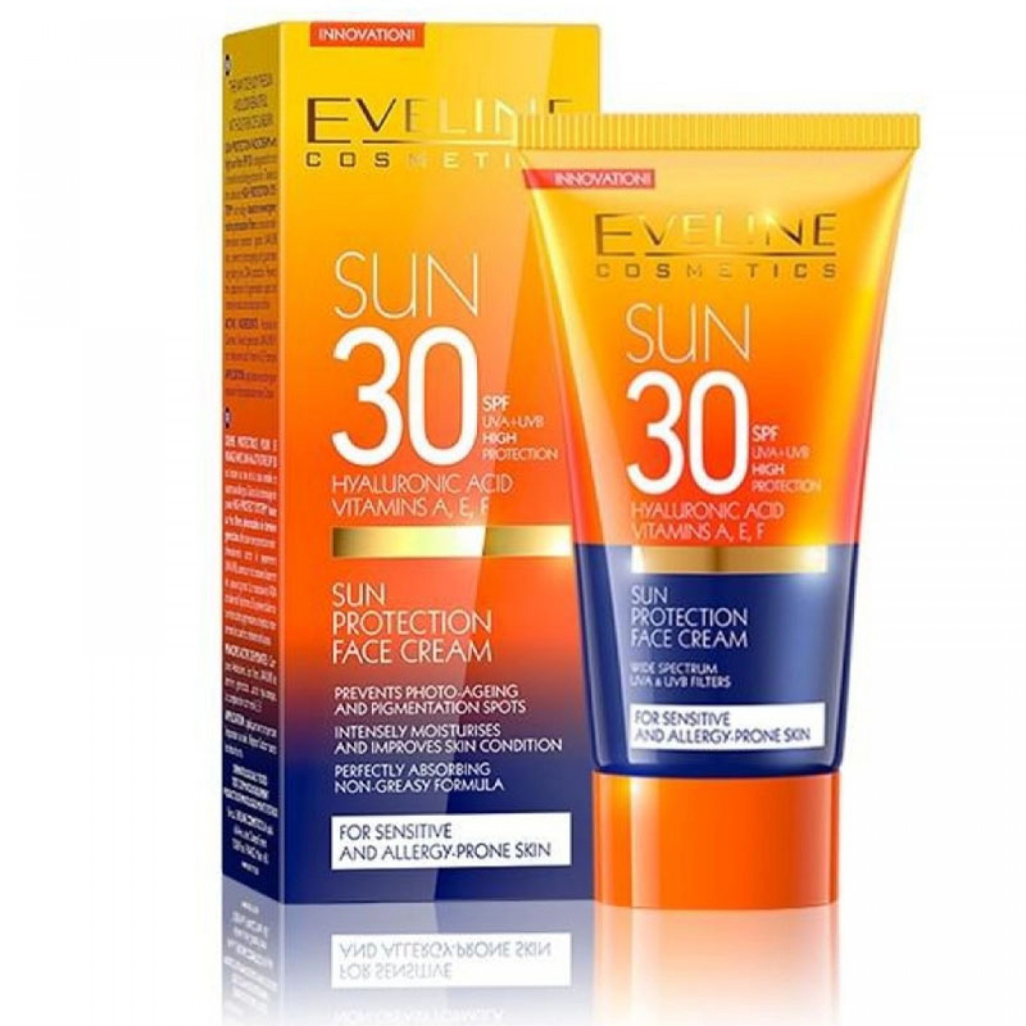 Eveline Sun Protection Cream 50 ml Hyaluronic Acid SPF 30