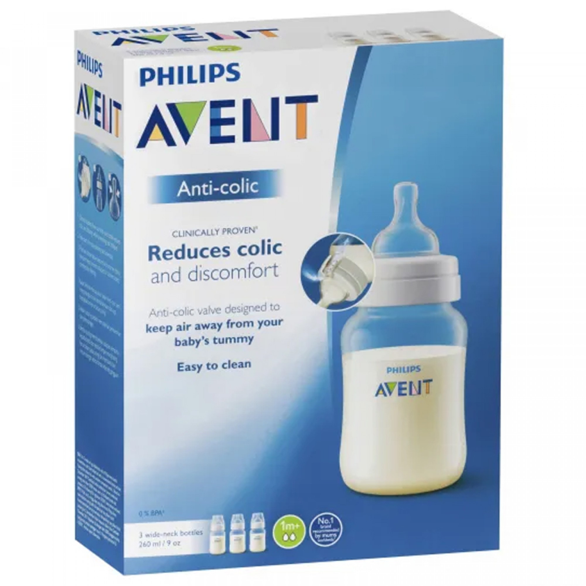 Philips Avent Anti-colic Plastic Bottle ( scf813/62 ) 2 * 260ml