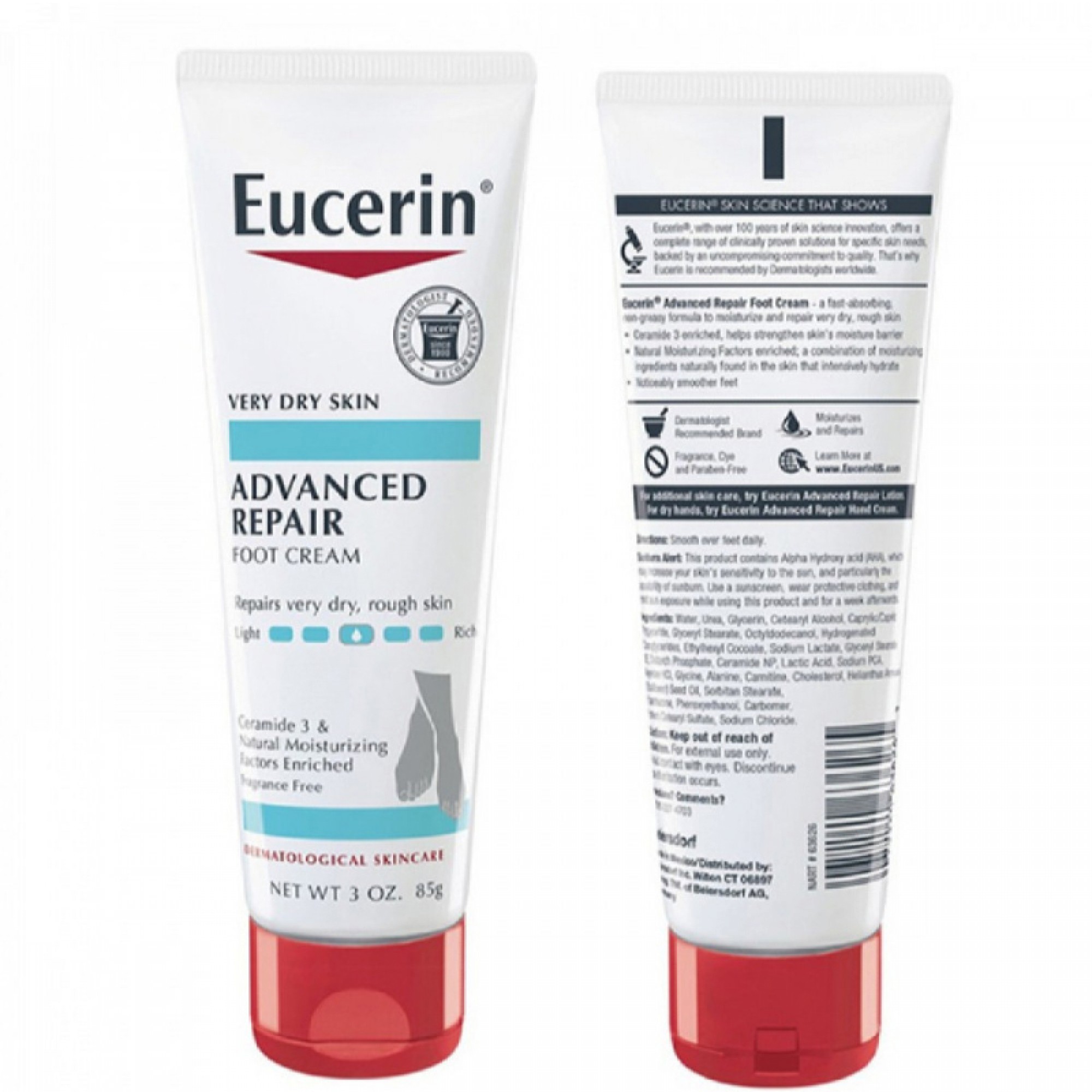 Eucerin Advanced Repair Light Feel Foot Creme - 85g