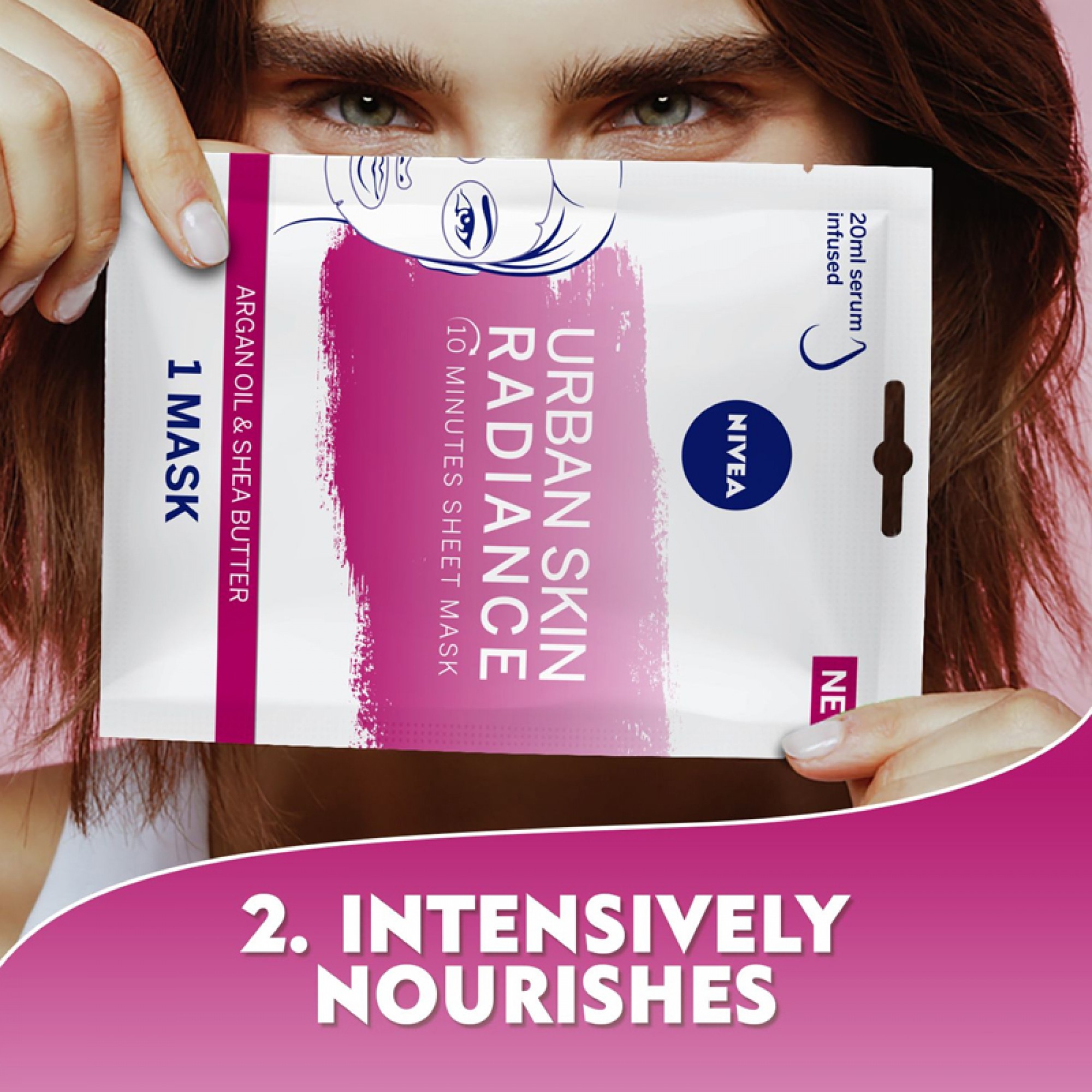 NIVEA Face Sheet Mask Puryfying, Urban Skin with Green Tea & Charcoal ...