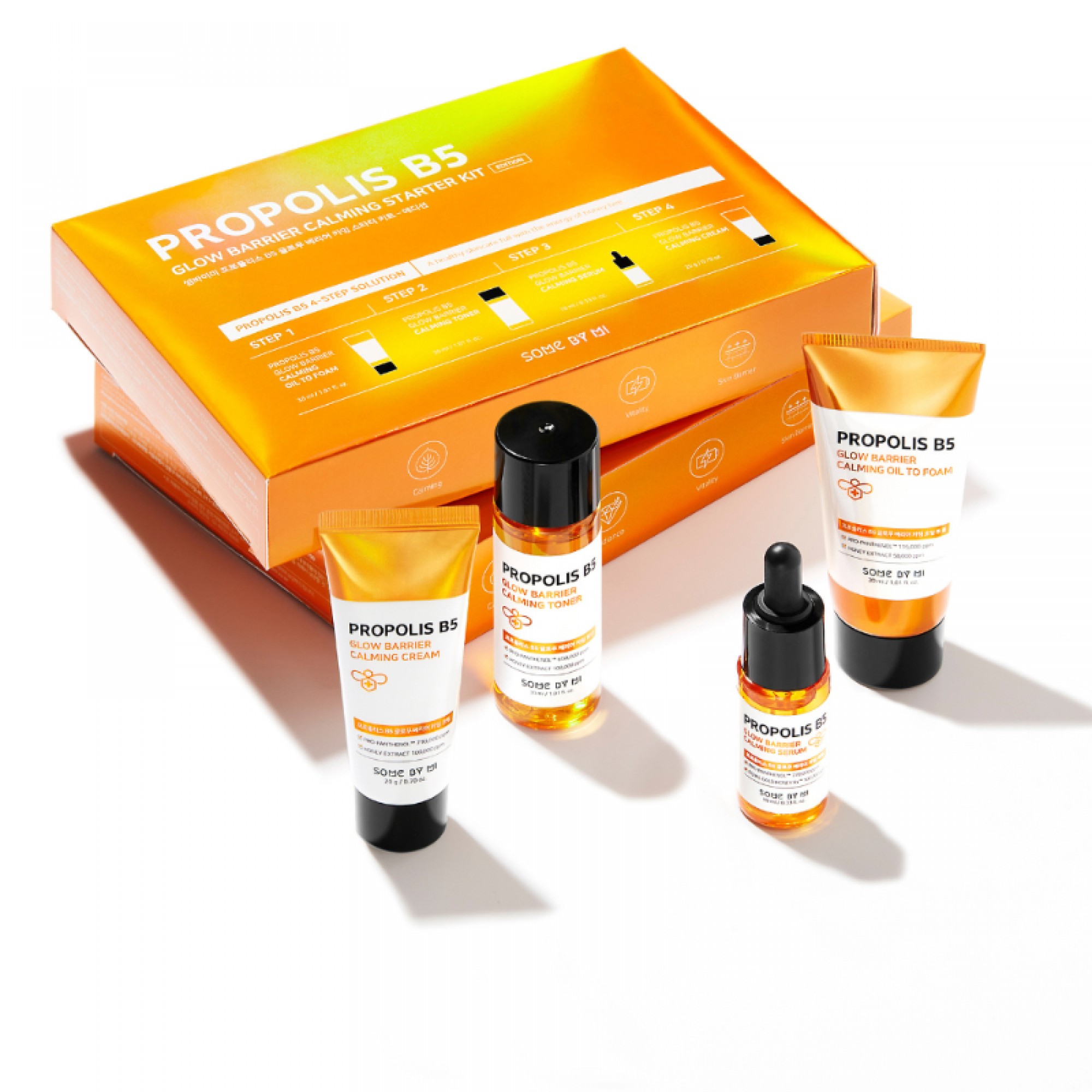 Propolis and Vitamin B5 complex to lighten and protect the skin