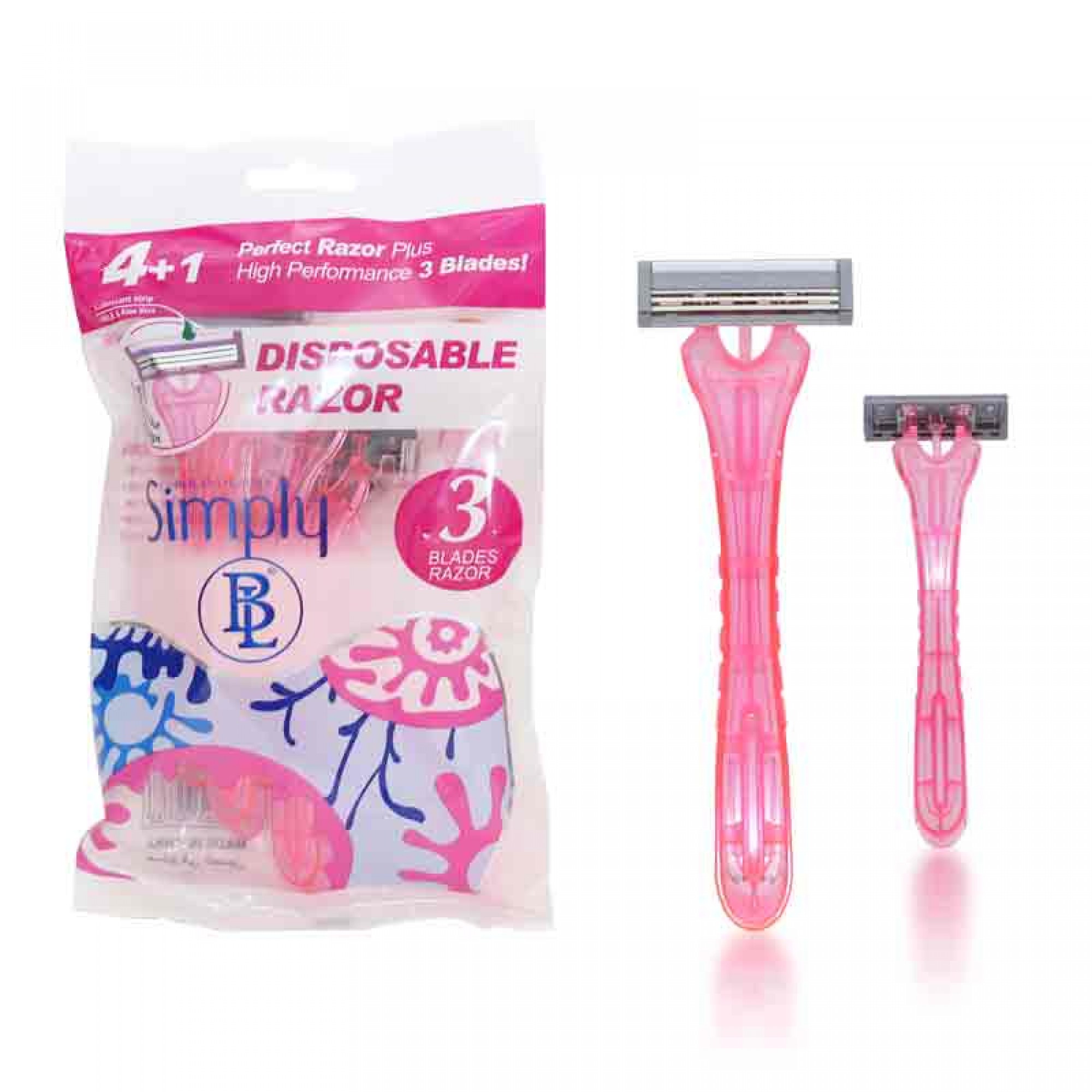 Box of 5 Blue Razor Blades Disposable Stainless Steel High End Twin ...