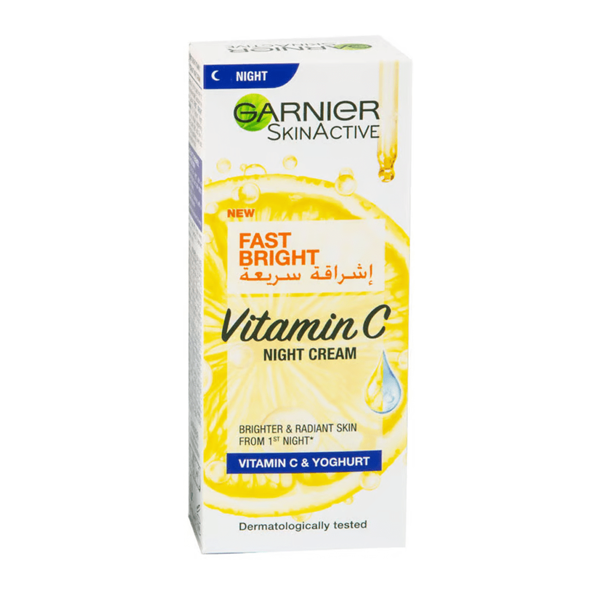 Garnier SkinActive Fast Bright Night Cream with Vitamin C, Lemon and ...