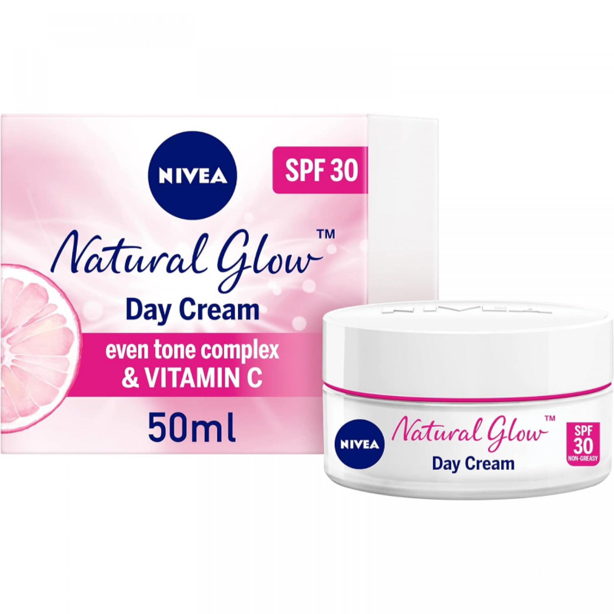 NIVEA Face Cream Day Moisturizer, Natural Glow, Even Skin Tone, SPF30 ...