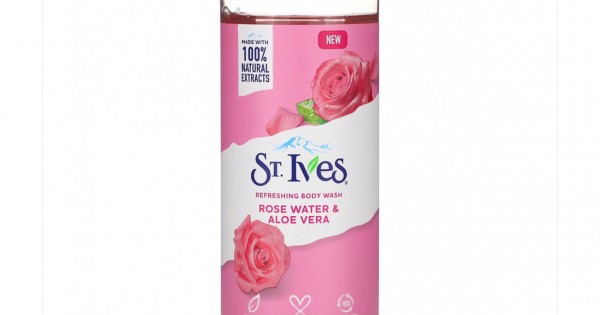St. Ives Body Shower Gel with Rose Water and Aloe Vera, 473 ml