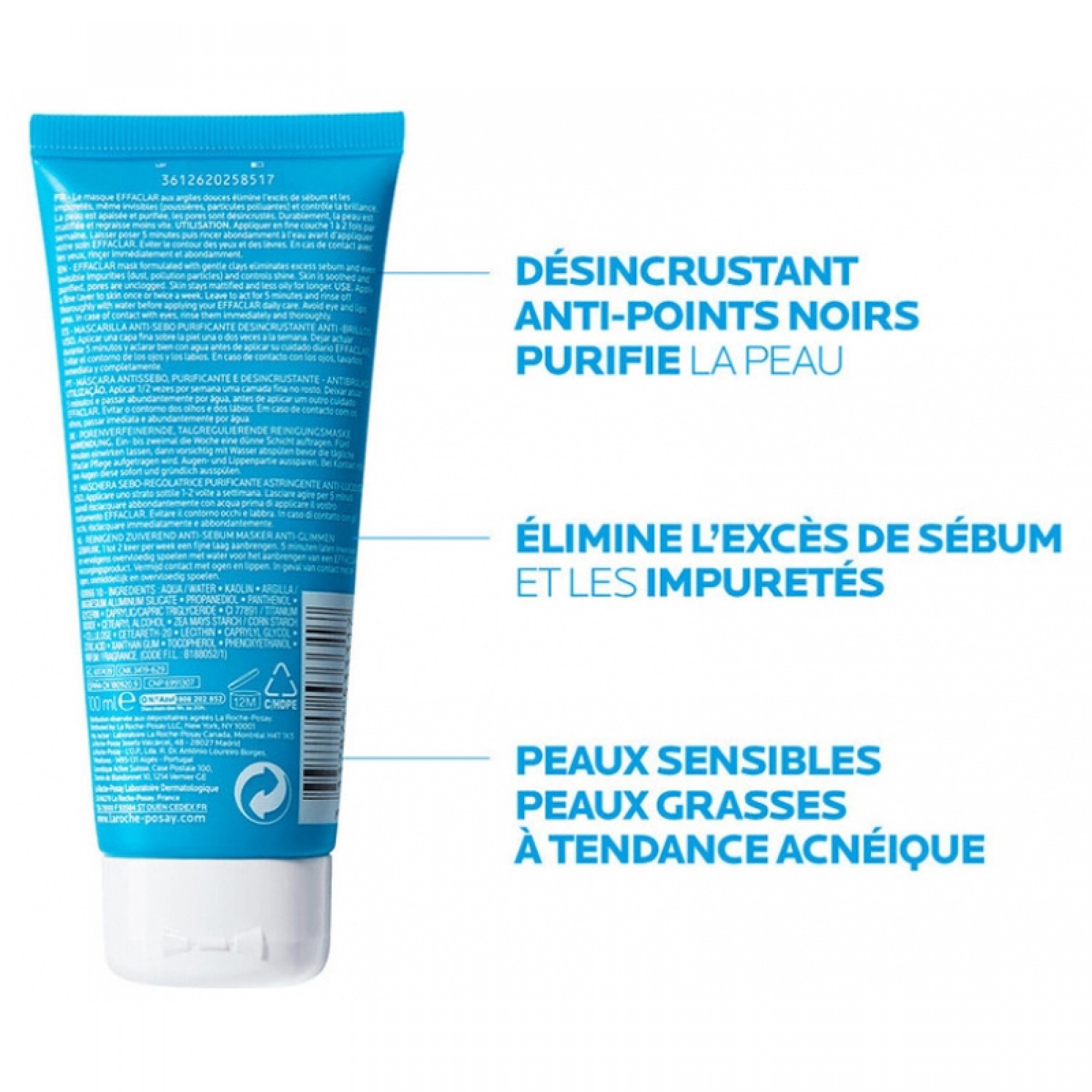 Effaclar Unclogging Purifying Sebo-Controlling Mask Anti-Shine 100ml