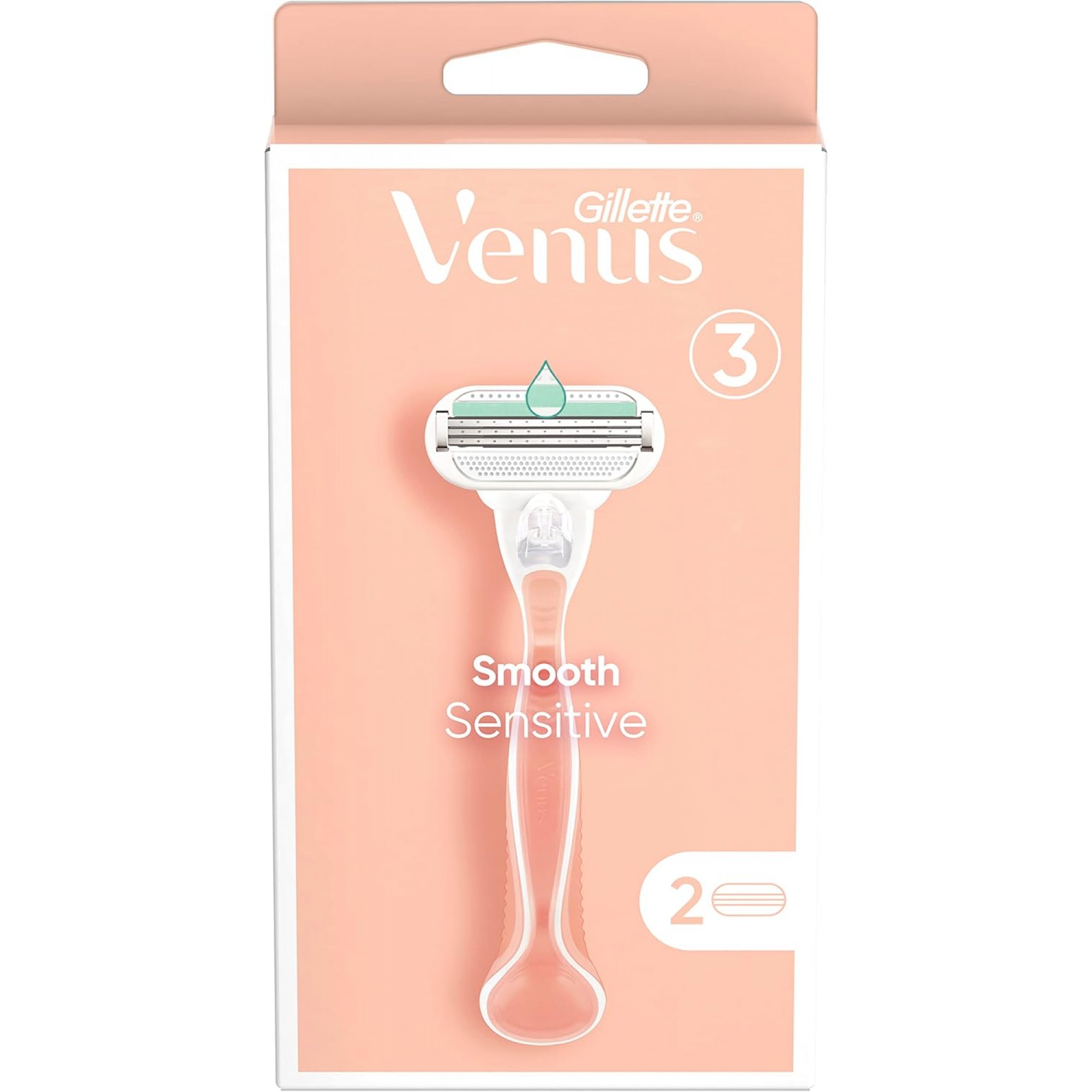 Gillette Venus Smooth Sensitive Women's Razor - 2 Blades