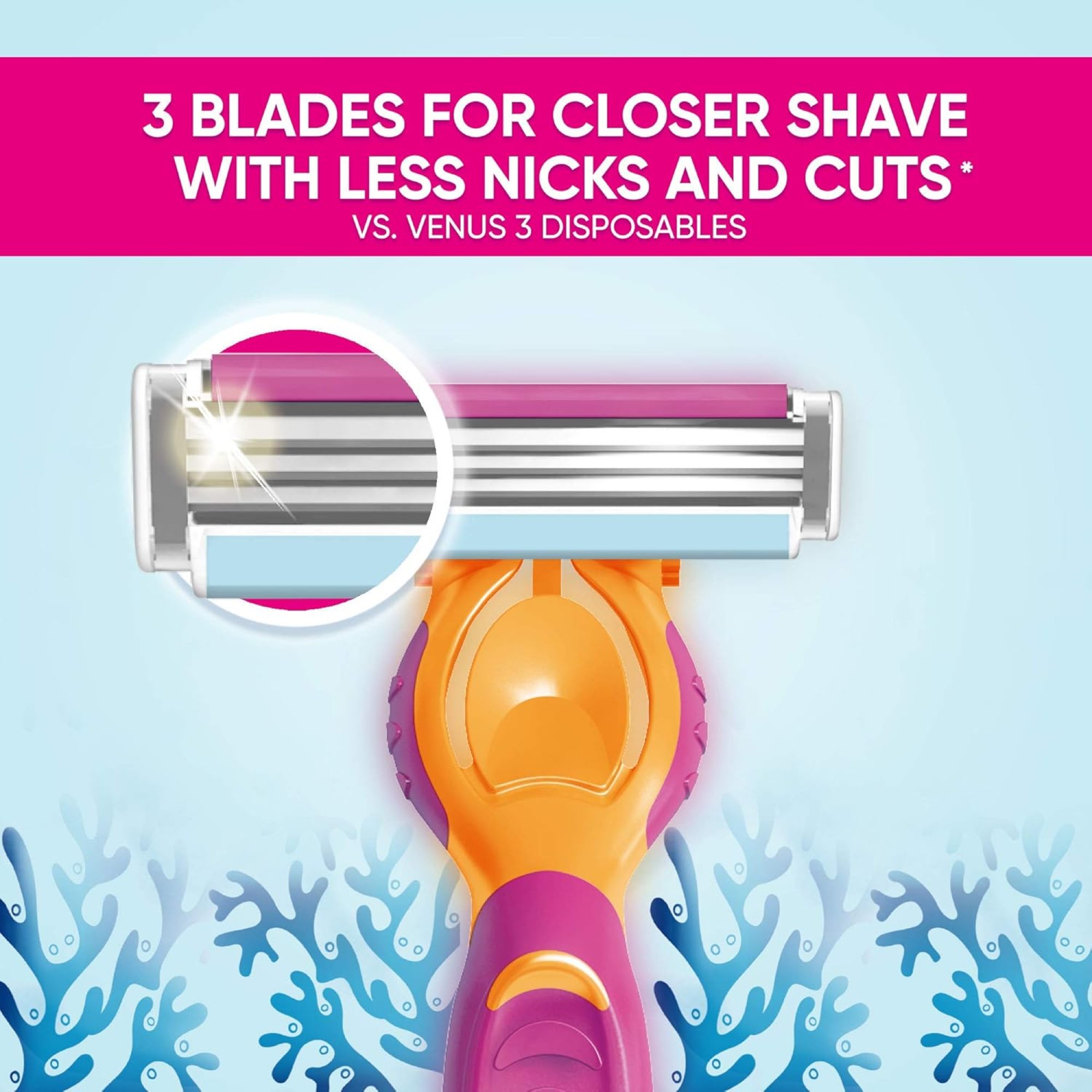 Gillette Simply Venus Women's Razor 3 Blades 9 Heads